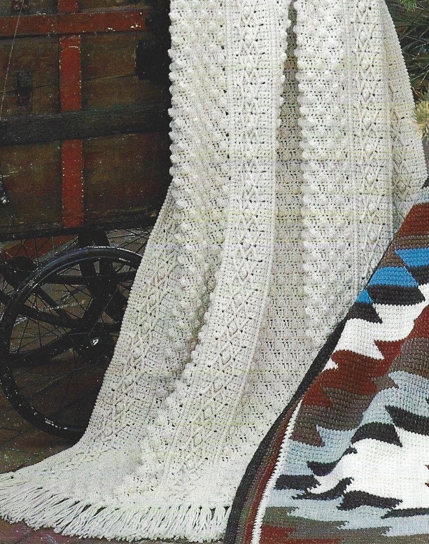 Vintage Crochet Afghan Patterns: Aztec & Aran Blanket (PDF Download) - Etsy