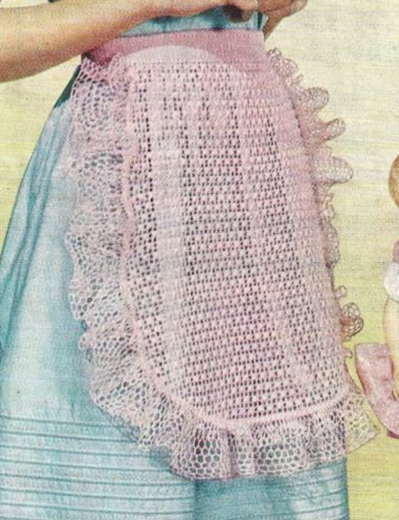 Vintage Crochet Frilly Aprons Pattern for Mom Daughter and - Etsy