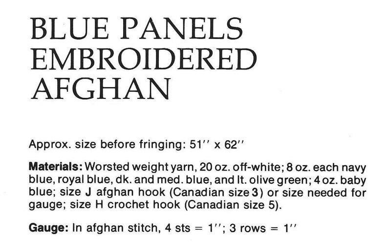 2 Vintage Crochet Afghan Patterns Blue Greek Embroider Afghan and ...