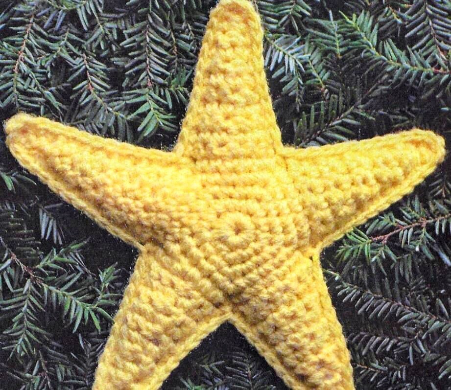 Vintage Crochet Pattern Christmas Star Tree Topper 7" Diameter Instant ...