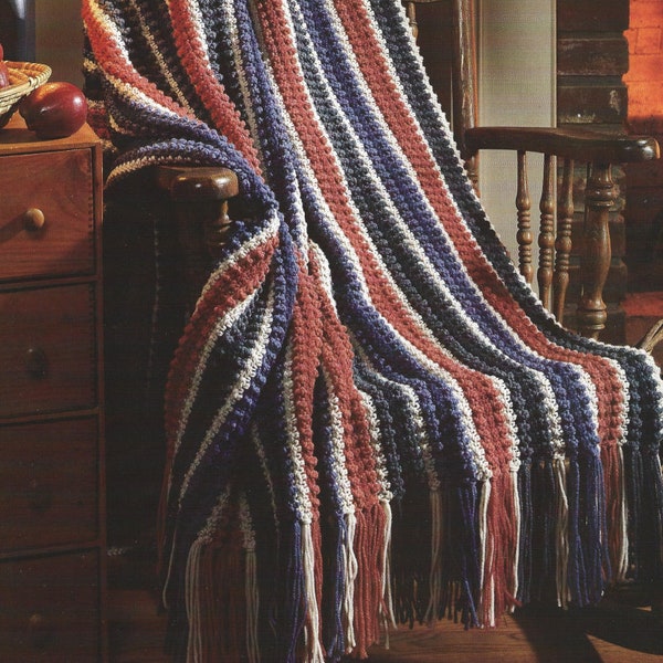 Afghan of Many Colors Pattern - Etsy