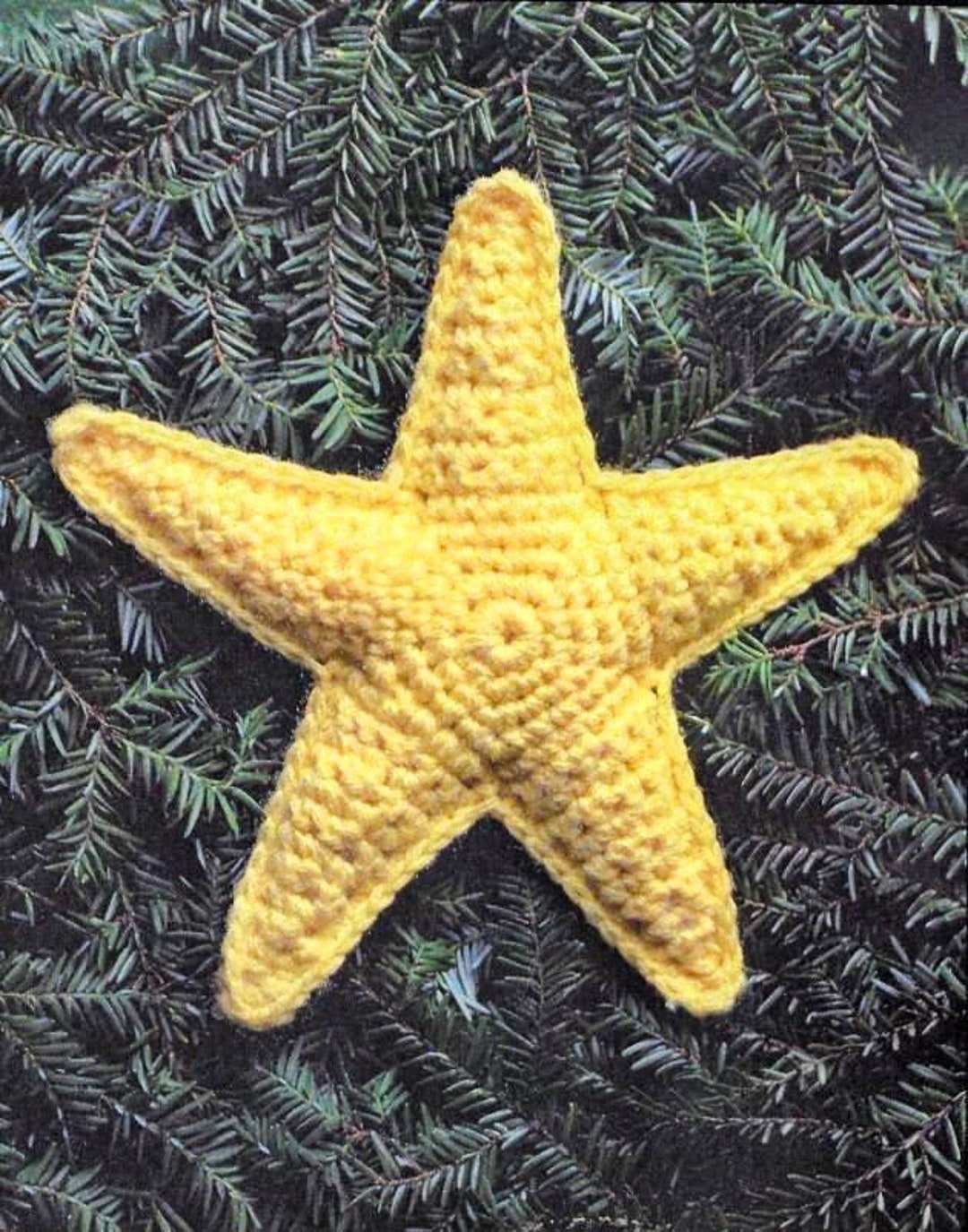 Vintage Crochet Pattern Christmas Star Tree Topper 7" Diameter Instant ...