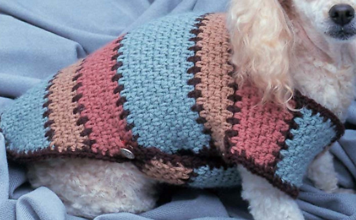 Crochet Dog Sweater Pattern Southwestern Button Sweater Coat - Etsy