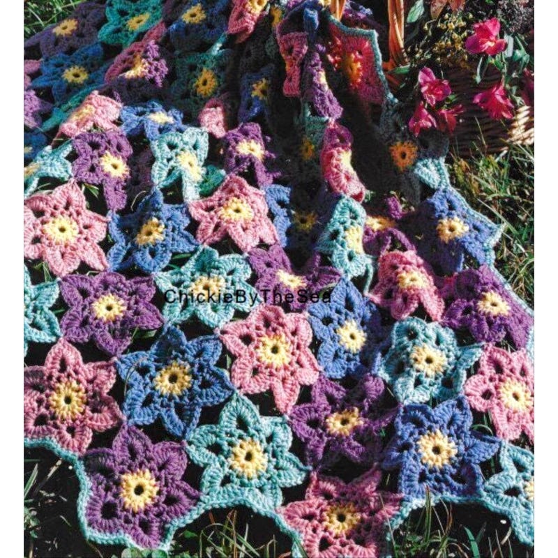 Flower Afghan - Etsy