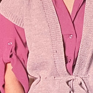 Vintage Knitting Pattern Open Front Cardigan Vest With Drawstring Waist ...