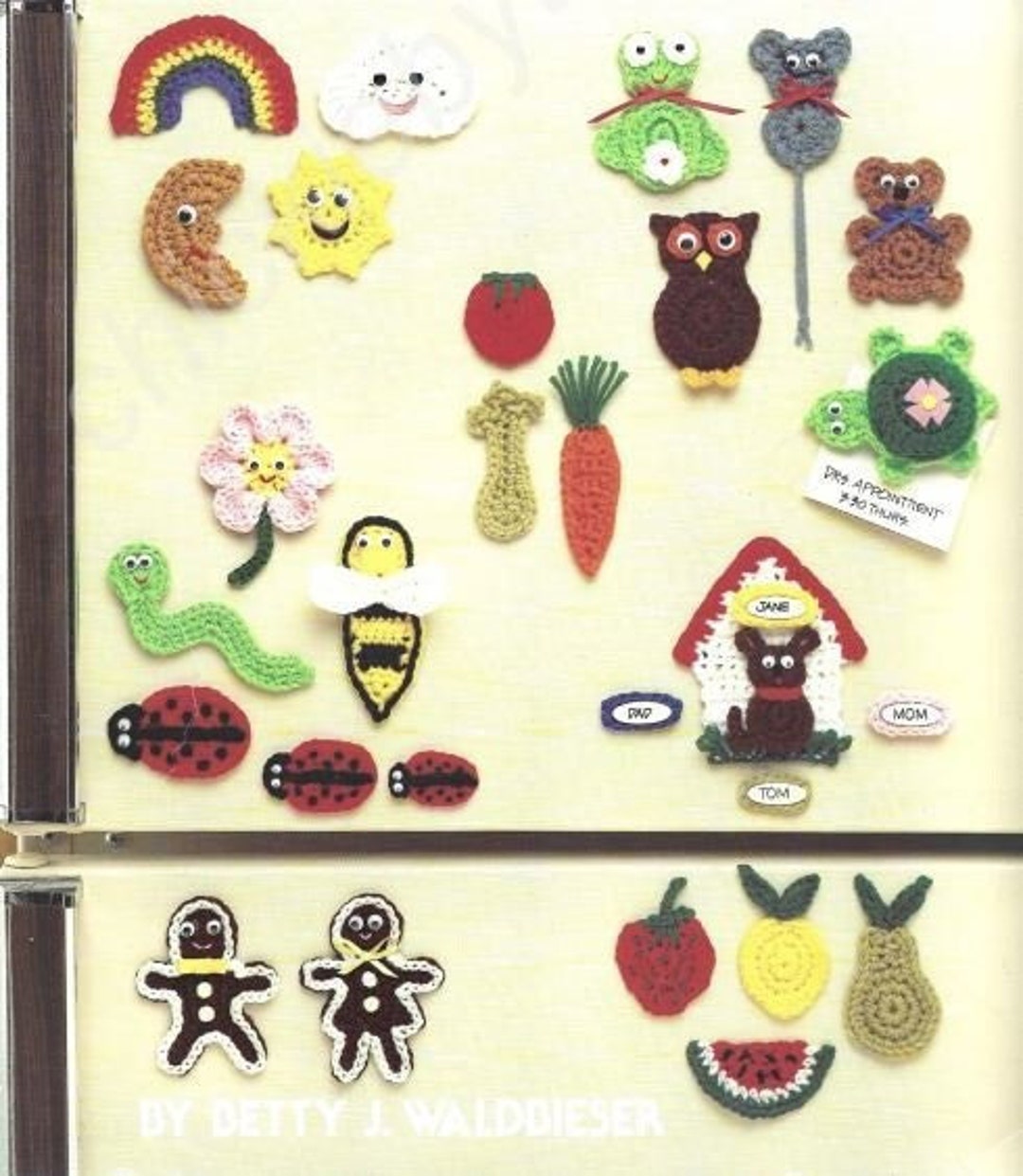 Vintage Crochet Fridge Magnets Pattern PDF Instant Digital Download ...