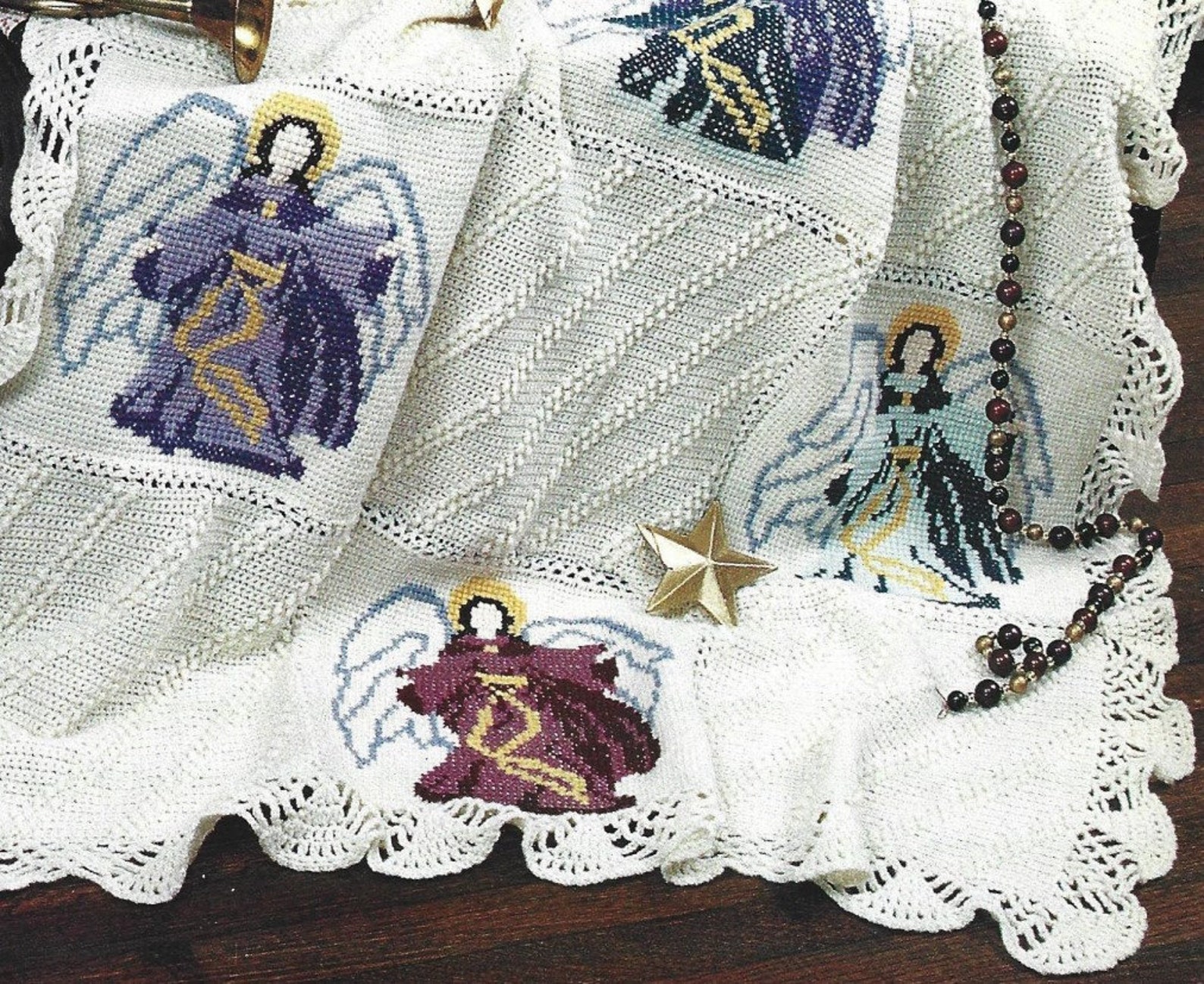 Crochet Christmas Angel Afghan Pattern PDF Instant Digital Download ...