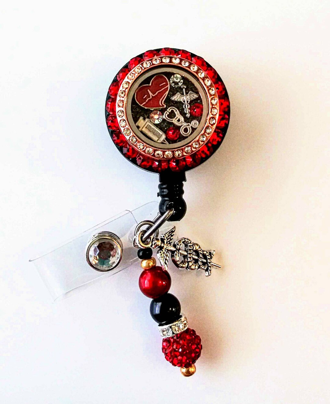 Nurse Floating Locket Badge Reel - Etsy