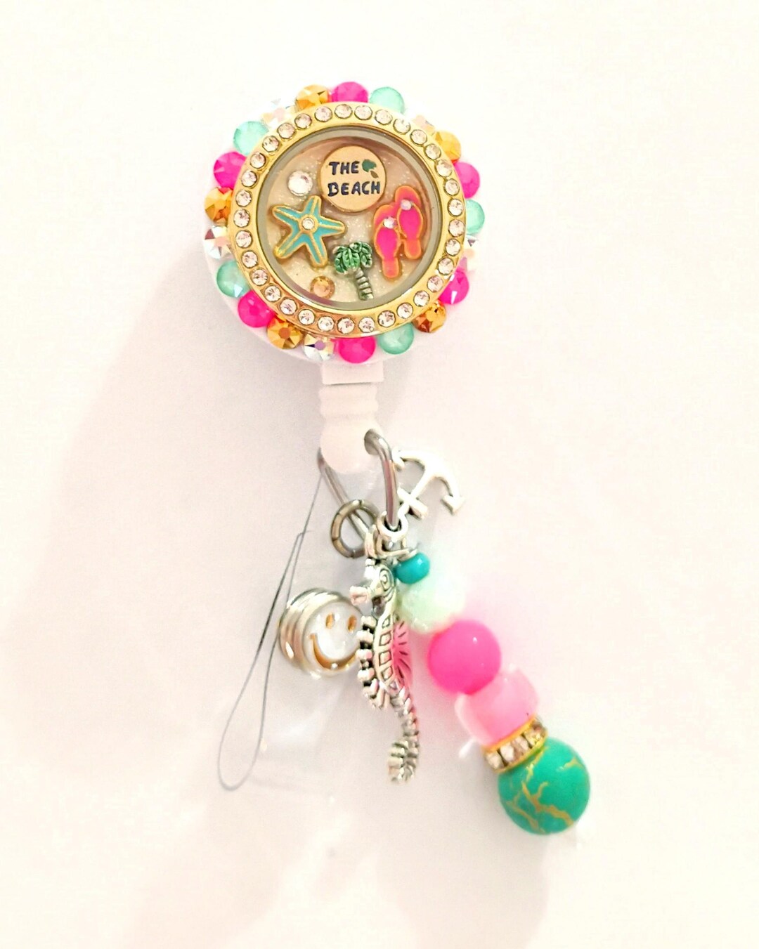 Beach Floating Locket Badge Reel - Etsy