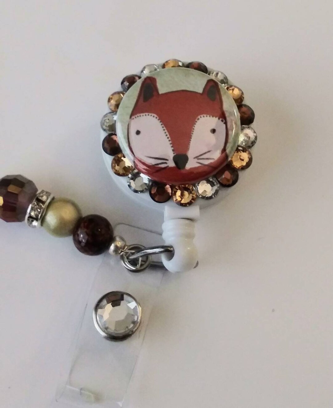 Cute Fox ID Badge Reel - Etsy