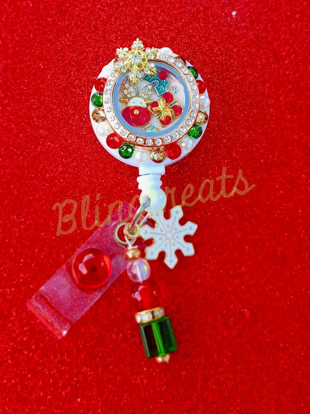 Reindeer Christmas Retractable ID Badge Holder - Etsy