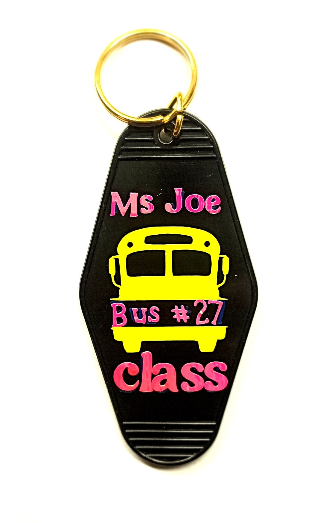 School Bus Customizable Keychain - Etsy