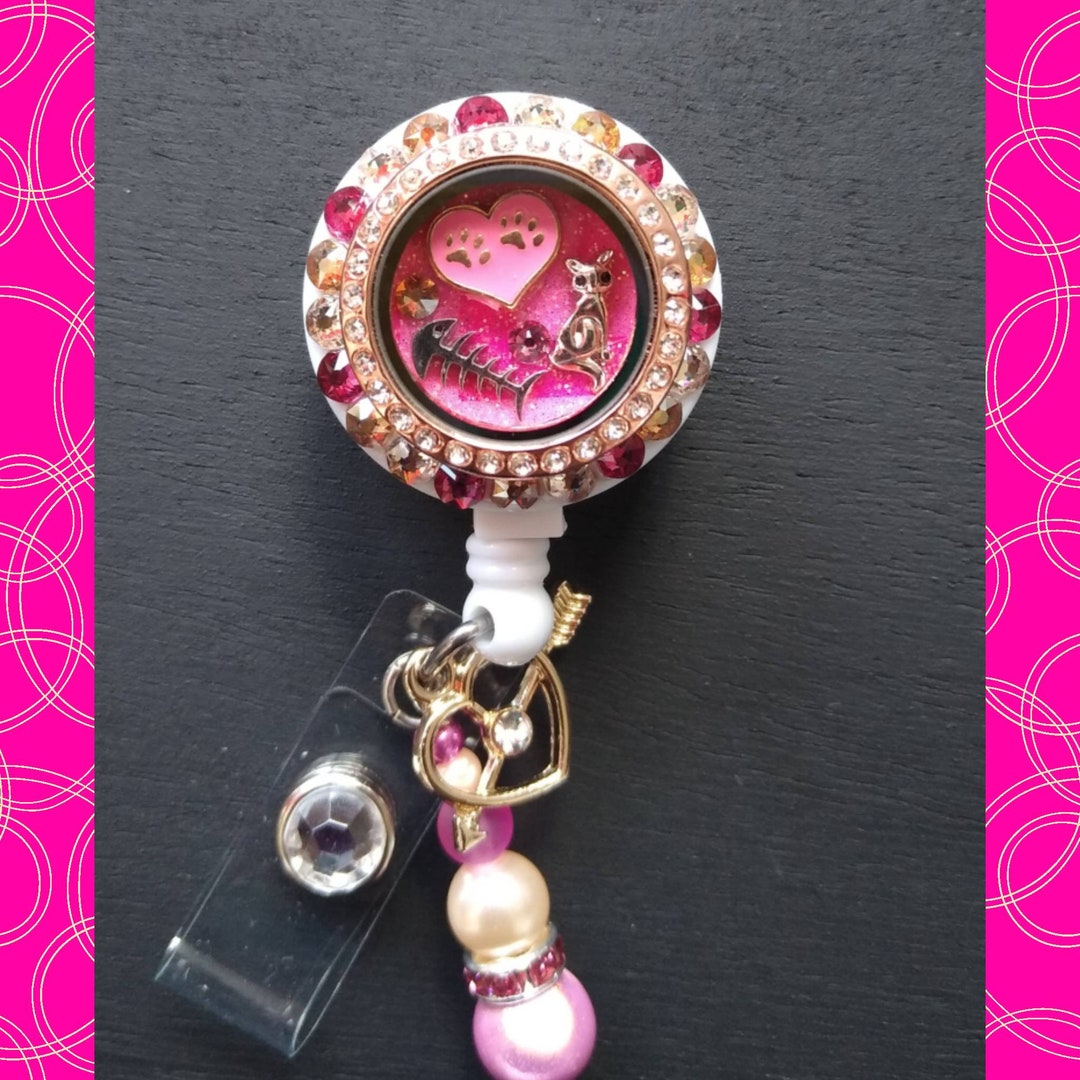 Sassy Cat Retractable ID Badge - Etsy