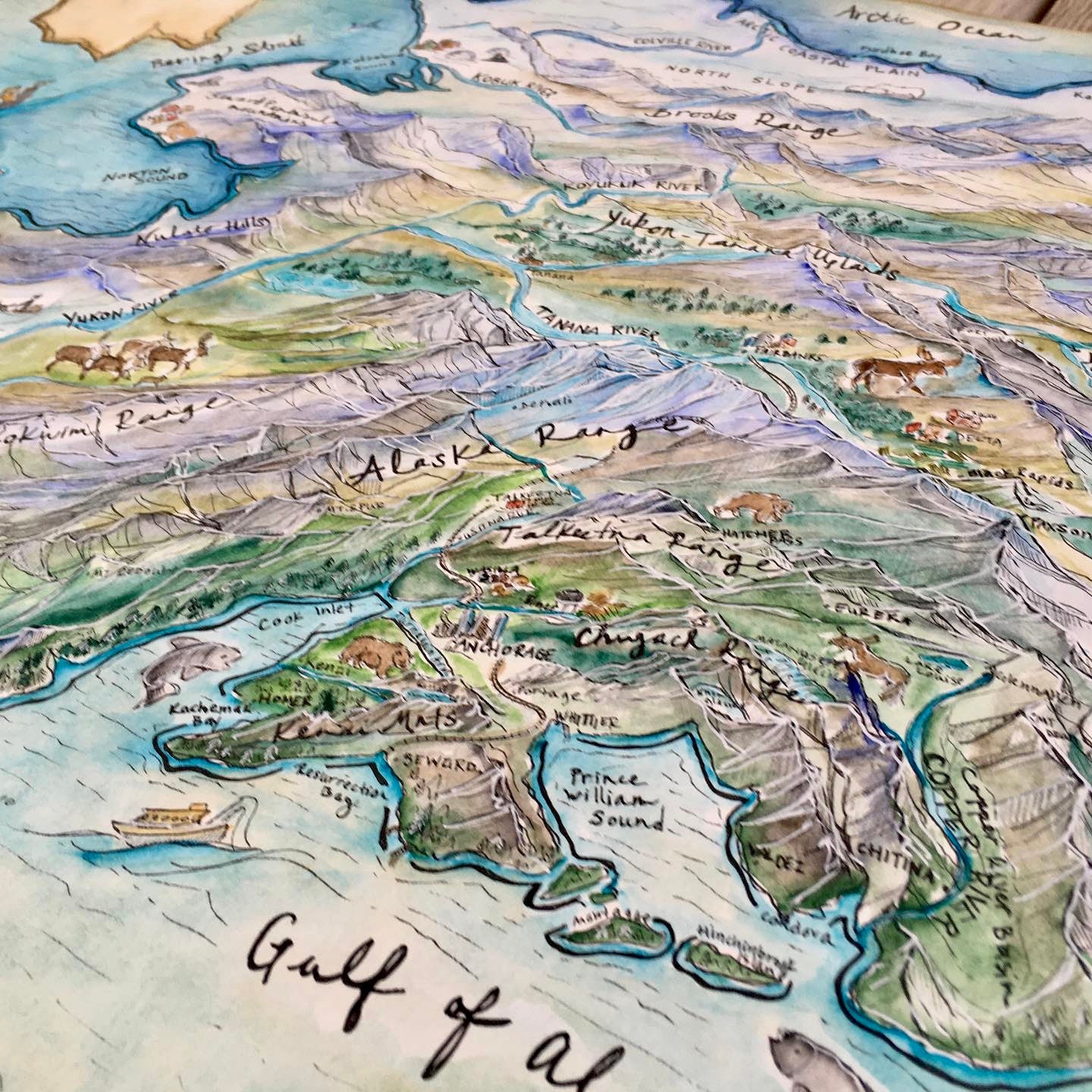 Commissioned Handmade Map — Rebecca Paavo Art