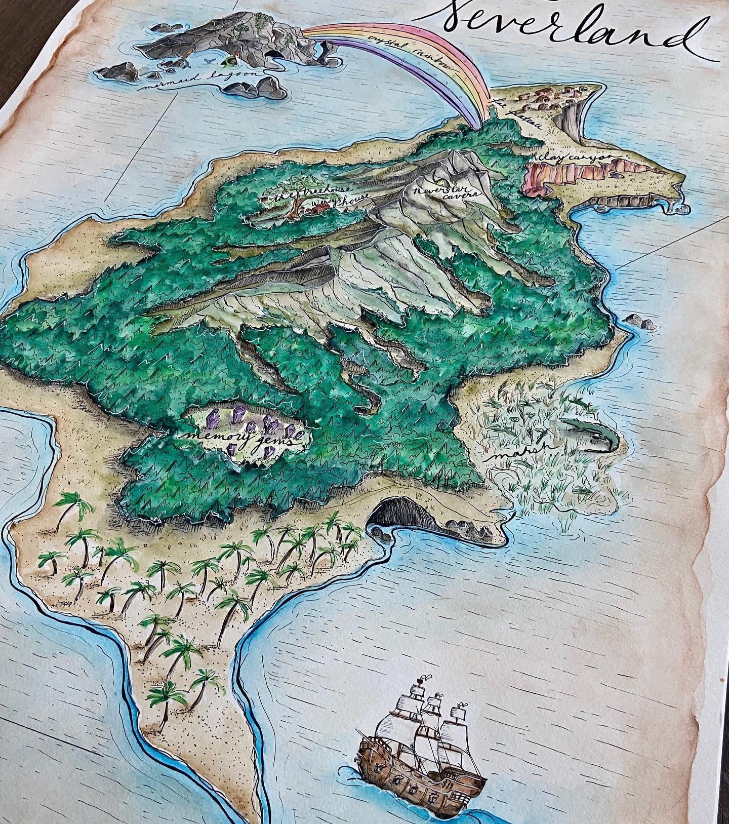 Commissioned Handmade Map — Rebecca Paavo Art