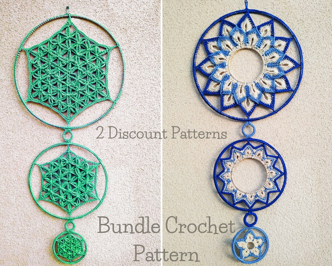 PATTERNS Crochet Pattern Bundle 2 Discount Patterns-2 Wall - Etsy