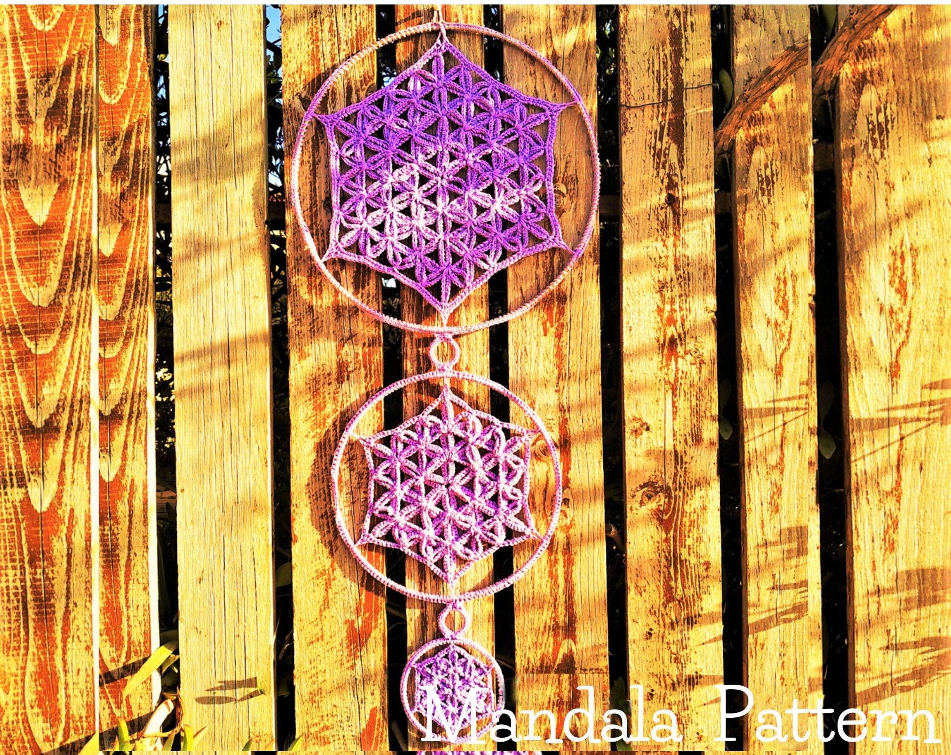 PATTERN-Crochet Flower of life MandalaDreamcatcher | Etsy