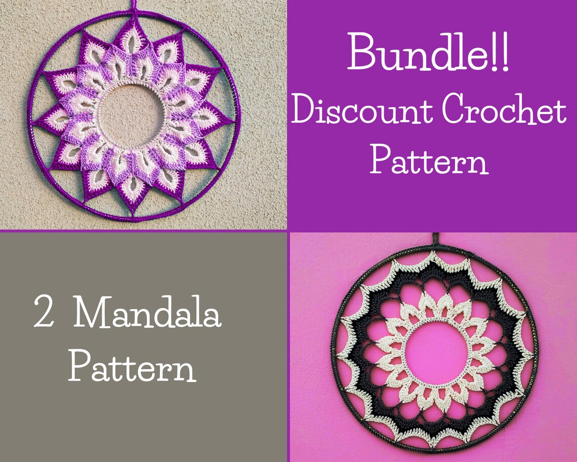 PATTERNS Crochet Pattern Bundle 2 Discount Patterns-2 Wall | Etsy