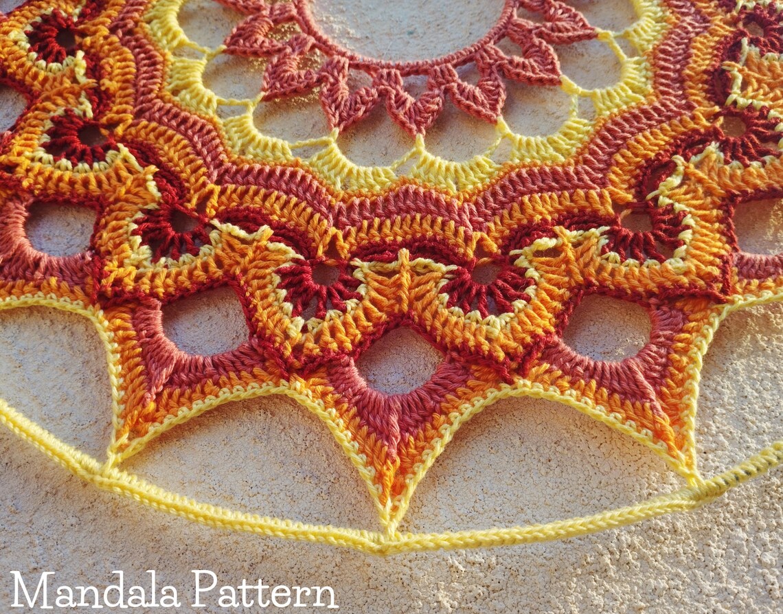 Pattern-big Crochet 20" (50cm) Mandala\dreamcatcher Pattern-pdf Instant ...