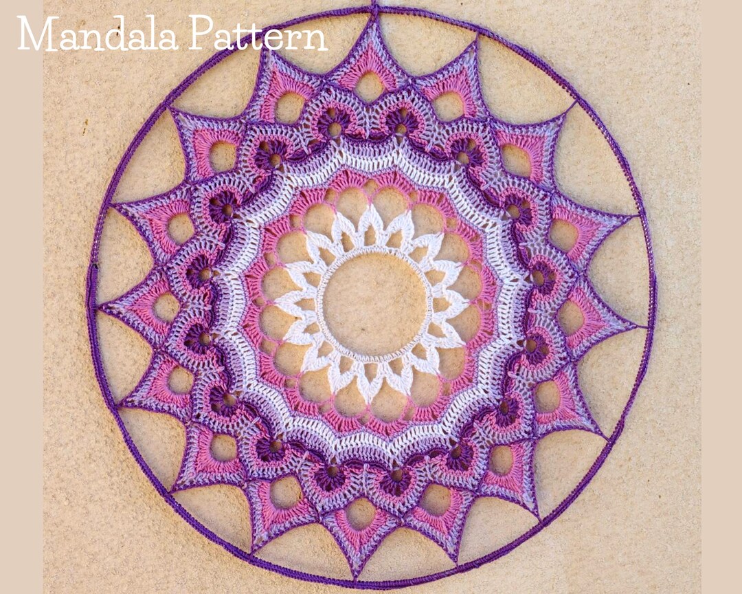 Pattern-big Crochet 20" (50cm) Mandala\dreamcatcher Pattern-pdf Instant ...