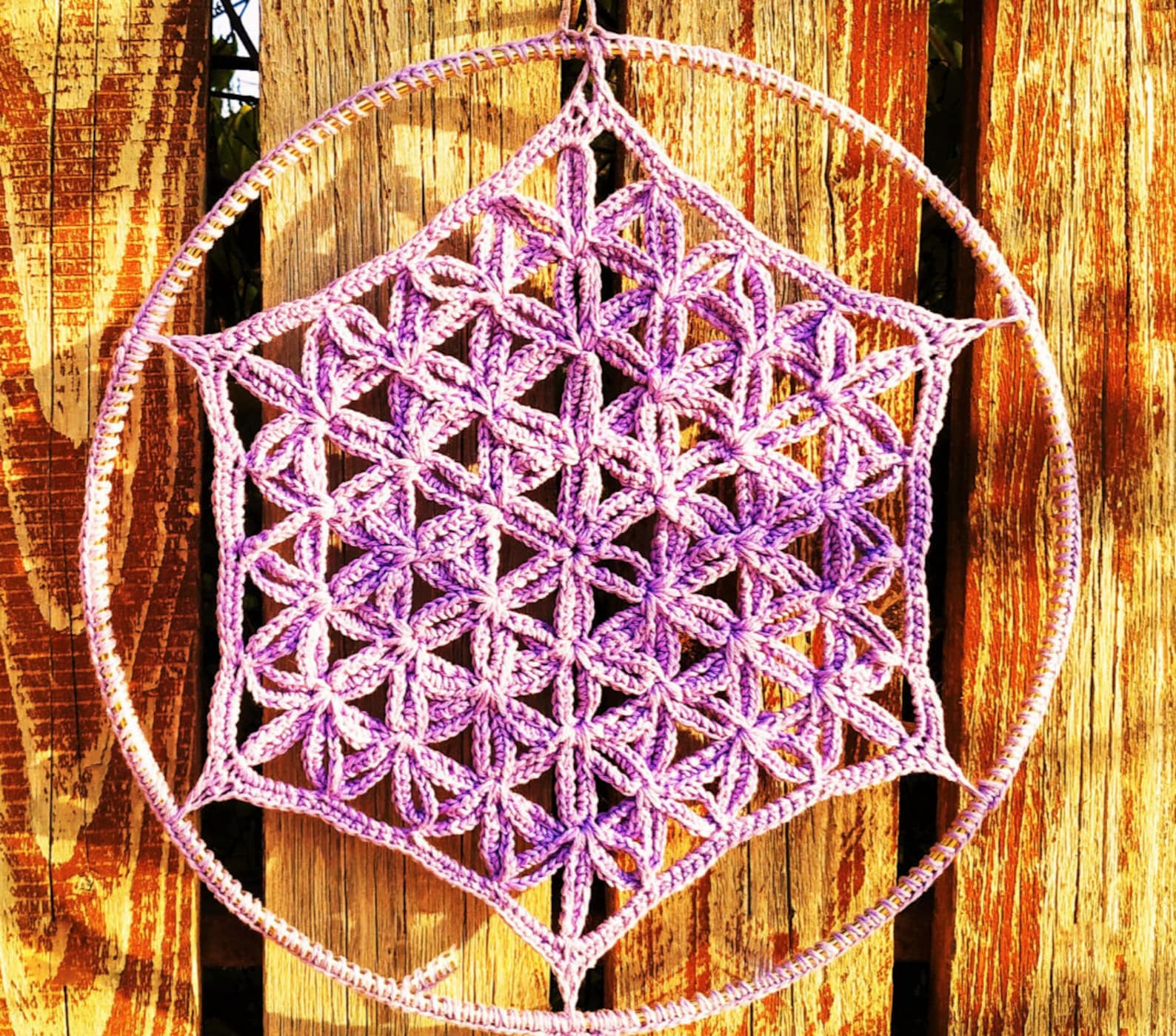 Pattern-crochet 12 Flower of Life Mandaladreamcatcher | Etsy