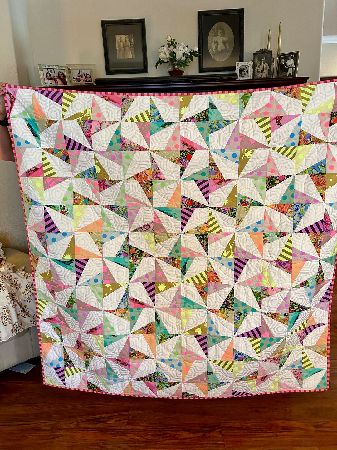 Confetti Quilt Featuring Everglow Fabric by Tula Pink - Etsy