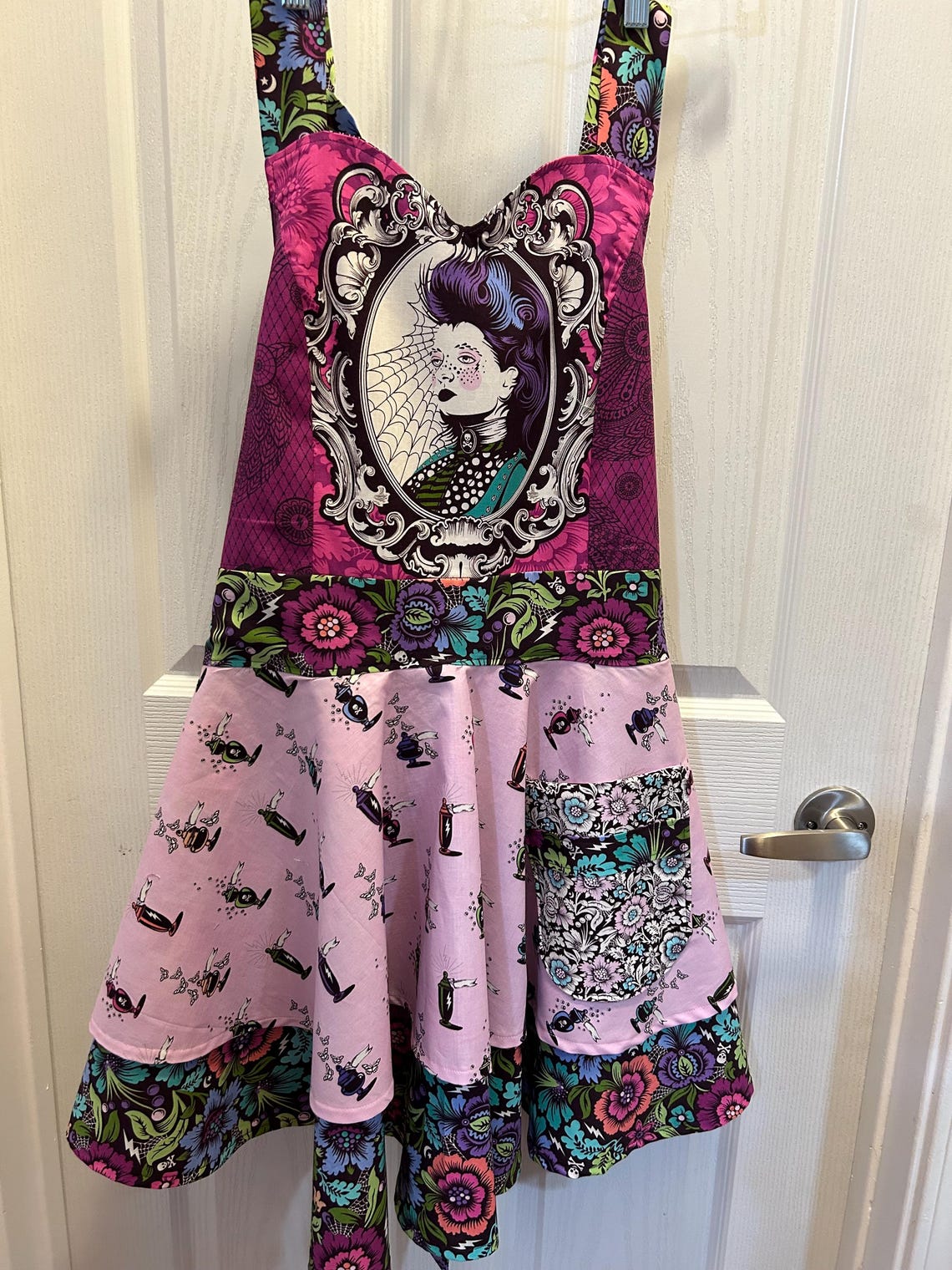 Tula Pink Nightshade (deja Vu) Queen of the Kitchen Full Apron. - Etsy