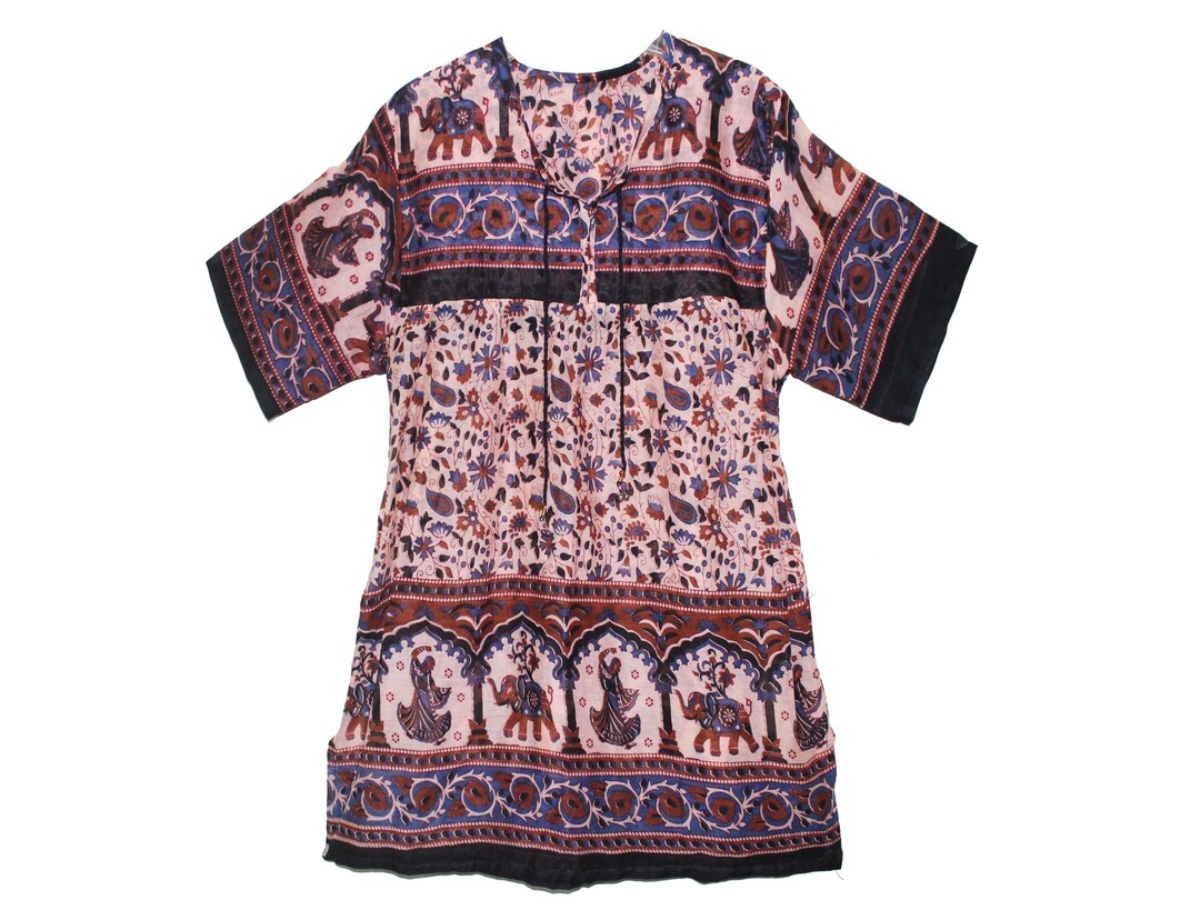 Indian Cotton Top Tunic Blouse for Women Ethnic Shirt Hippie Gypsy ...