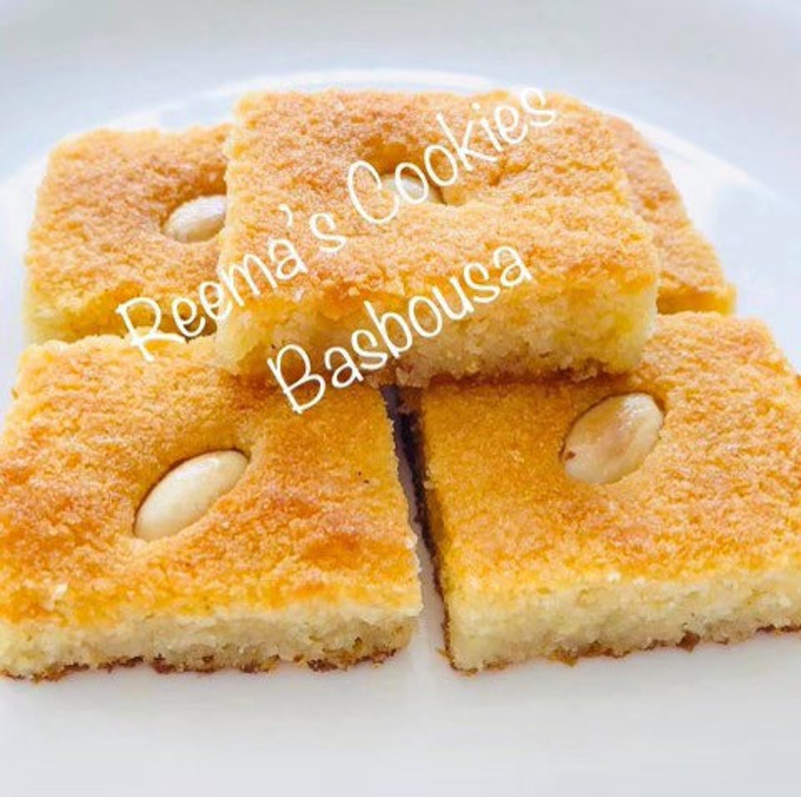 Basbousa Harissa Hareesa Homemade Arabic Egyptian Dessert Eid | Etsy