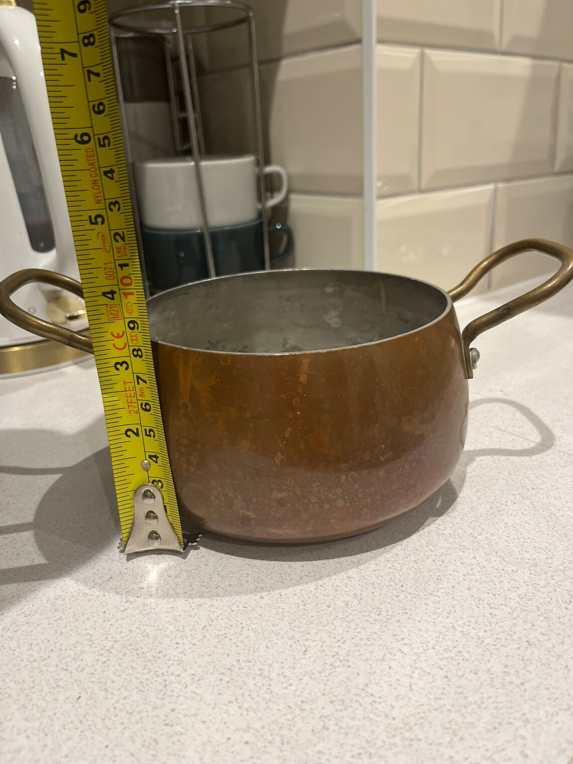 Small Vintage Copper Pot With Brass Handles - Etsy
