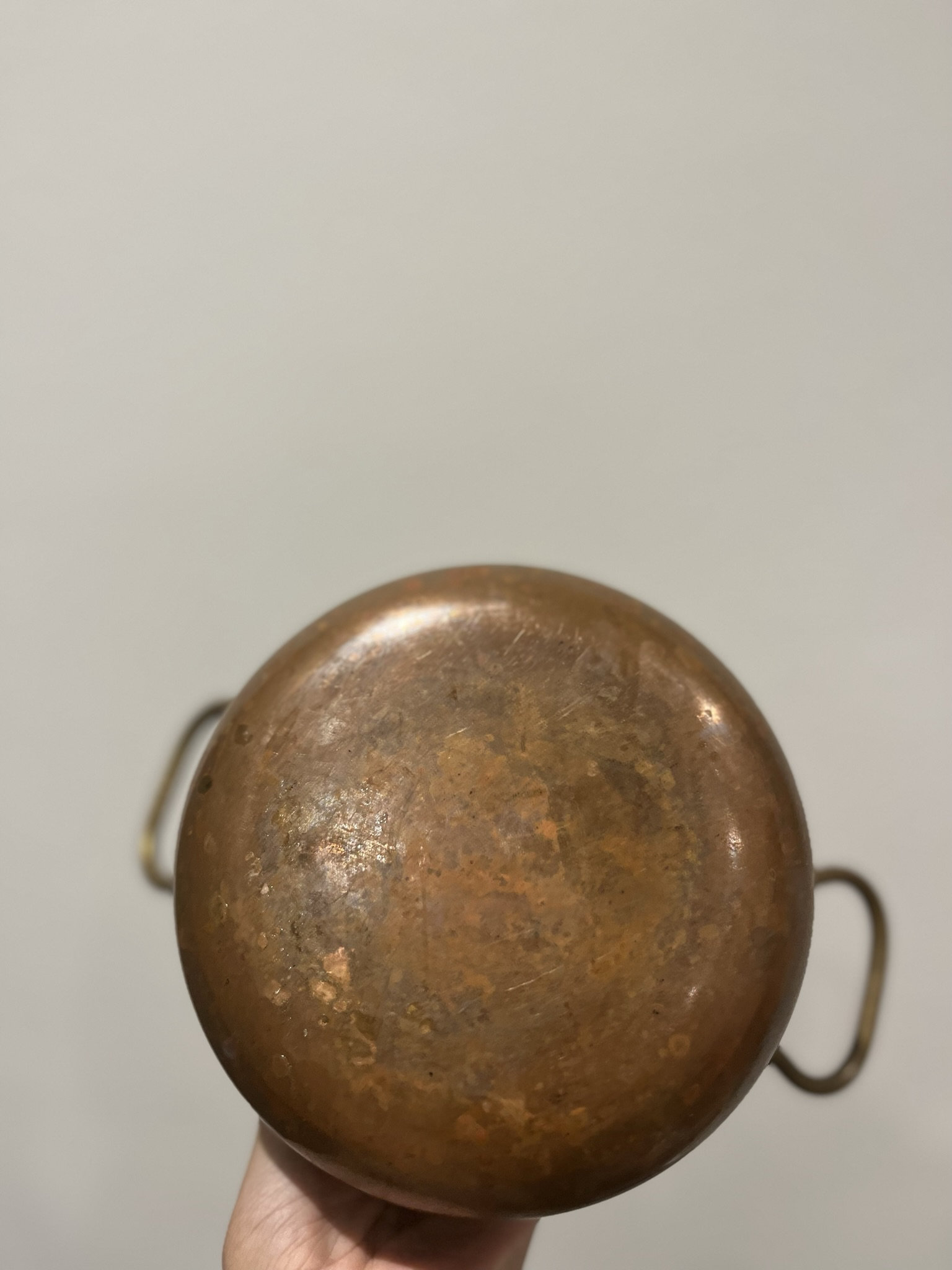 Small Vintage Copper Pot With Brass Handles - Etsy