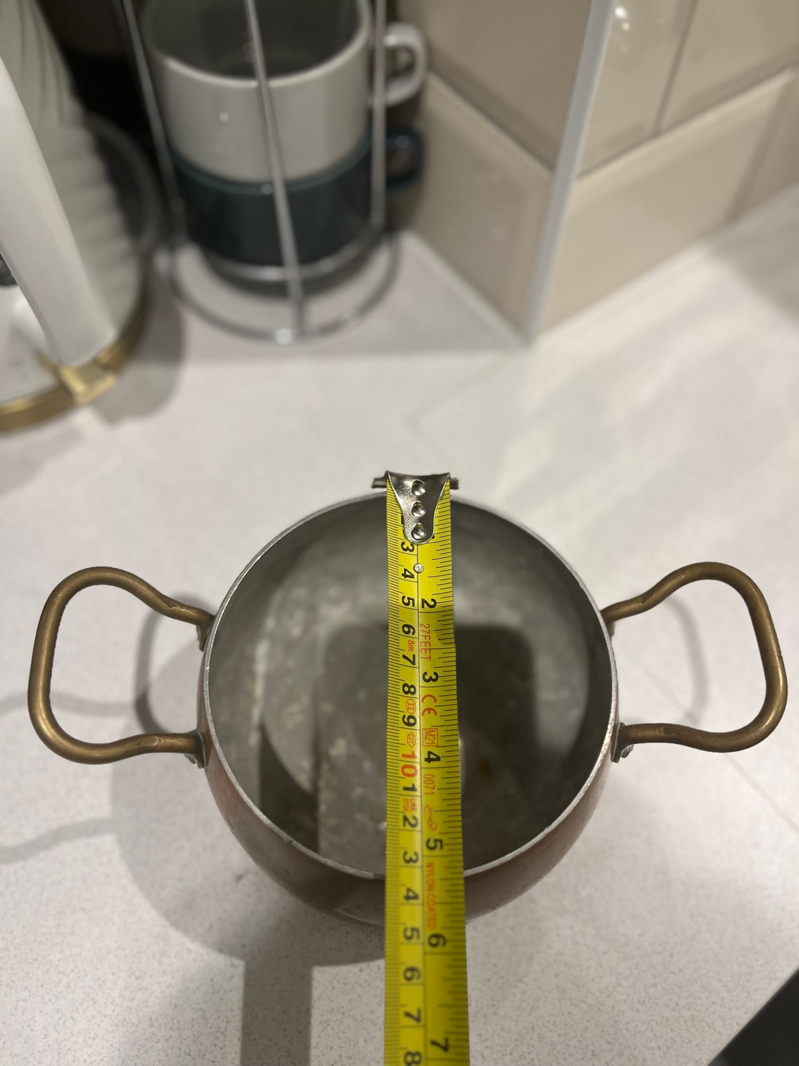 Small Vintage Copper Pot With Brass Handles - Etsy