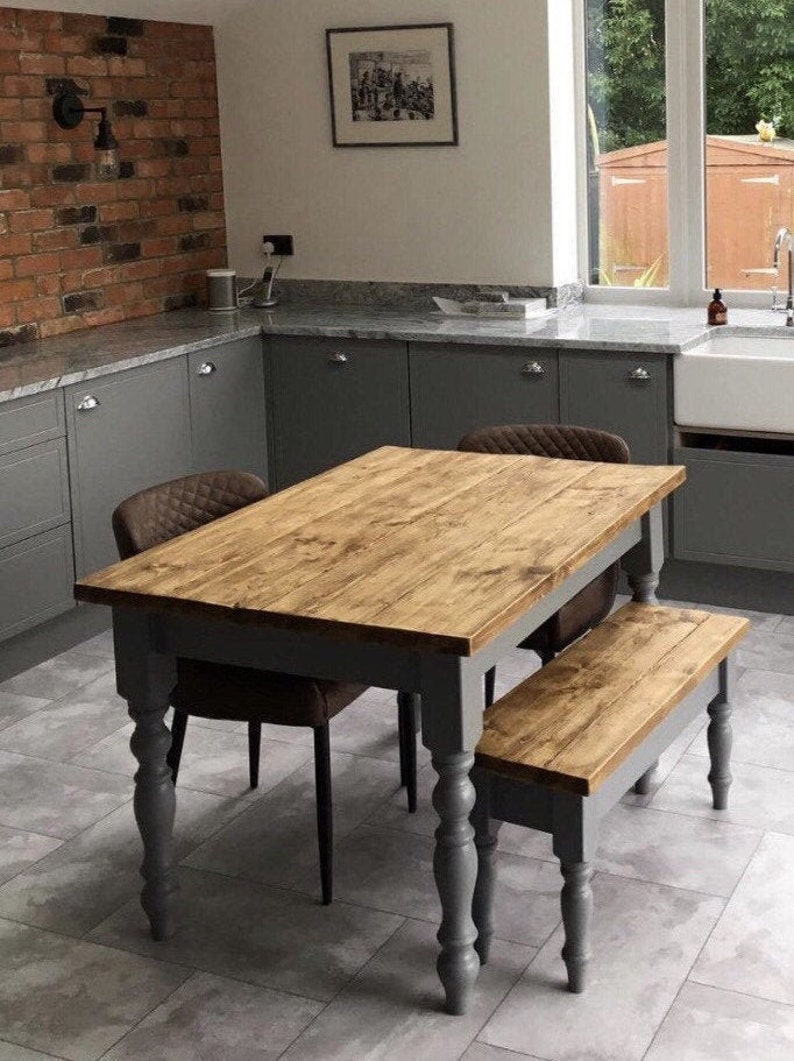 Farmhouse Dining Table Handmade Dining Table Rustic Dining - Etsy