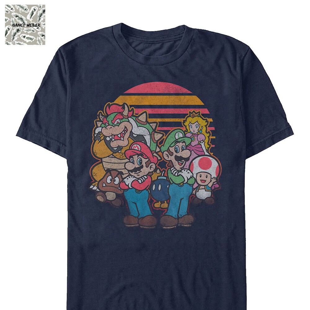 Stars Of Super Mario Bros. Vintage T-shirt, Super Mario Shirt