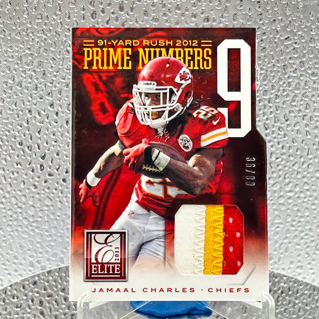 Jamaal Charles PATCH Game-worn 'd /90 Elite 3 Color Patch Prime Numbers ...