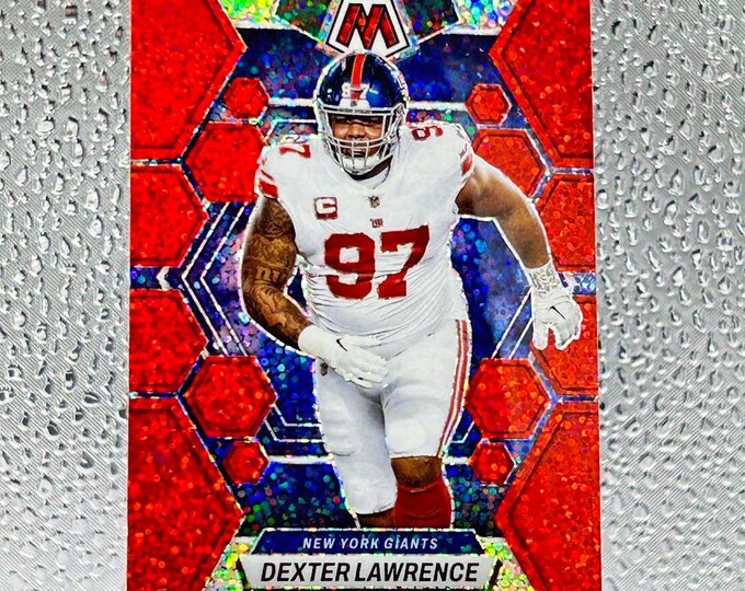 Dexter Lawrence RED SPARKLE Mosaic Color Match 2023 New York Giants ...