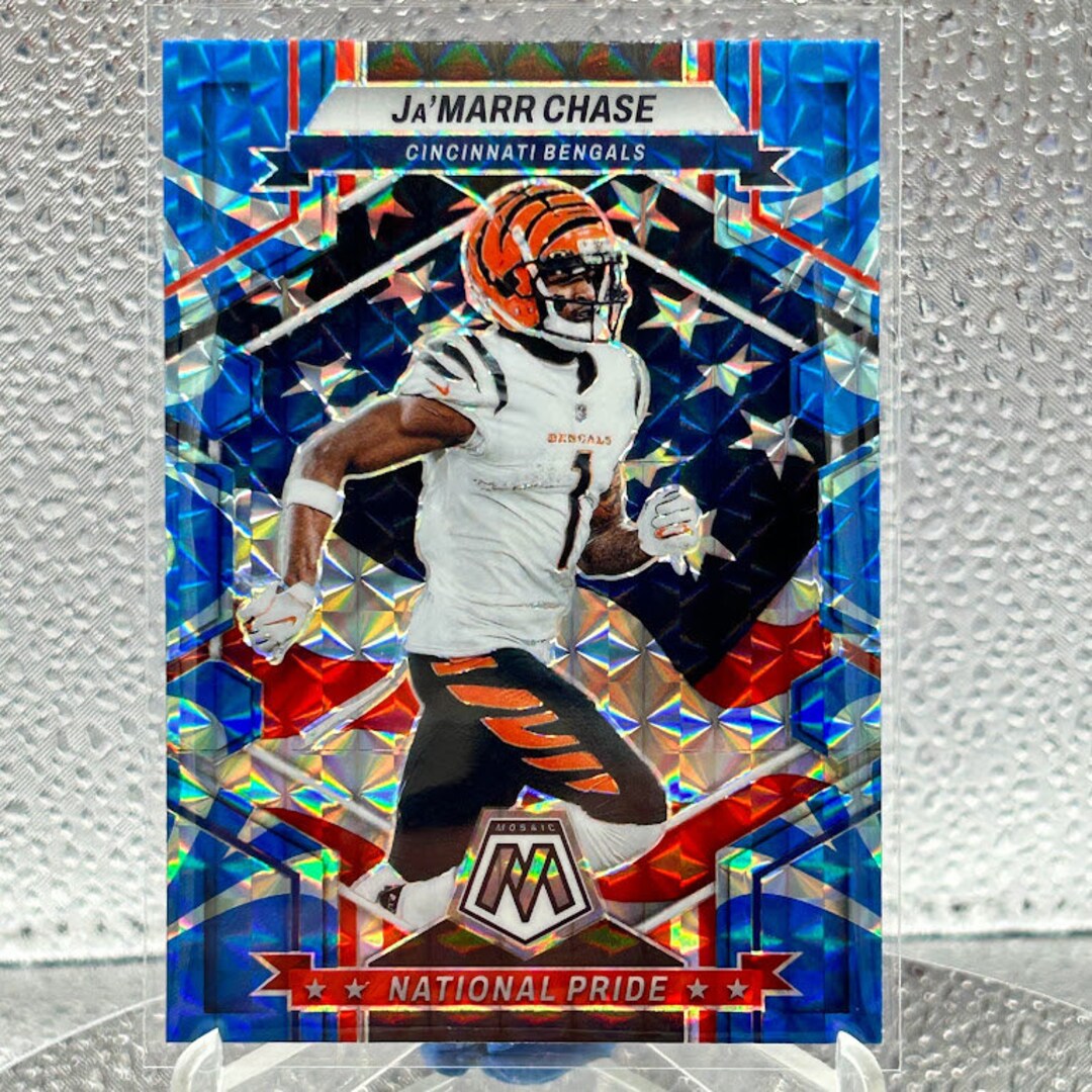 Ja'marr Chase Mosaic BLUE National Pride 2023 Cincinnati Bengals, LSU ...