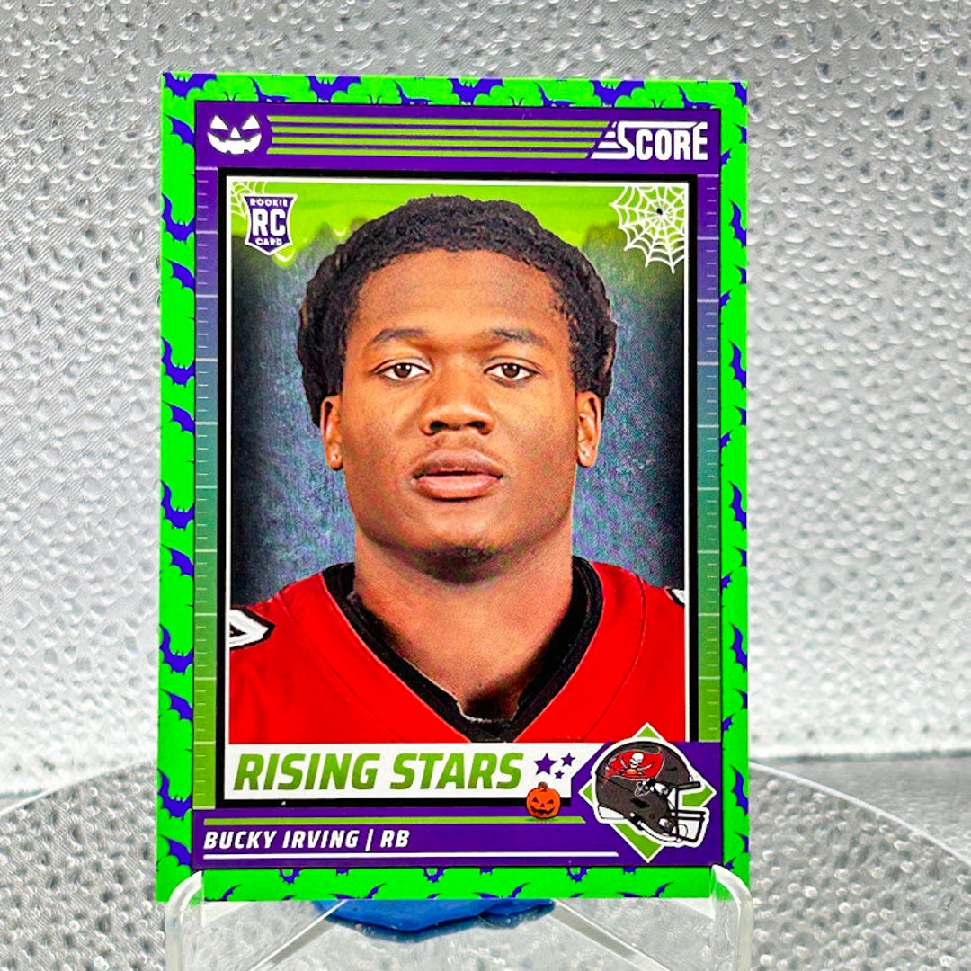 Bucky Irving ROOKIE Score 2024 GREEN Bat Parallel Tampa Bay Buccaneers ...