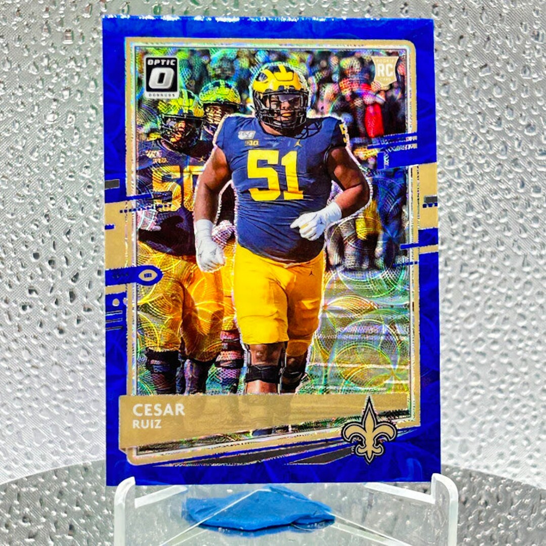 Cesar Ruiz ROOKIE 0ptic BLUE Scope 2020 New Orleans Saints, Michigan ...