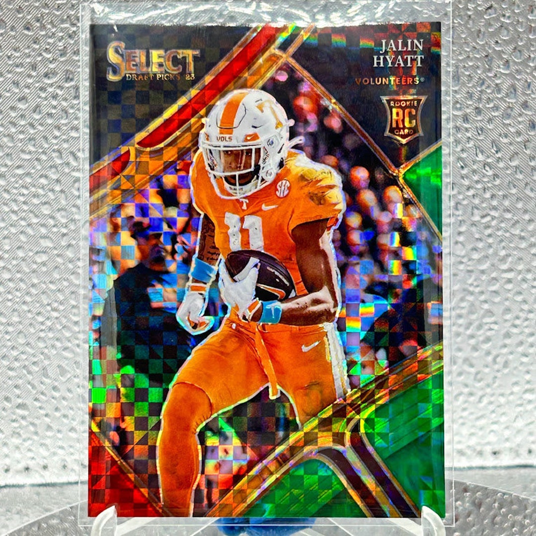 Jalin Hyatt ROOKIE 'd 18/25 Select 2023 New York Giants, Tennessee ...