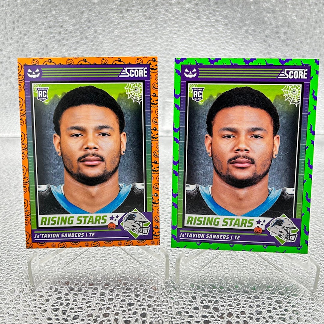 Ja'tavion Sanders ROOKIE Lot 2 Score 2024 Orange Pumpkin Green Bat ...
