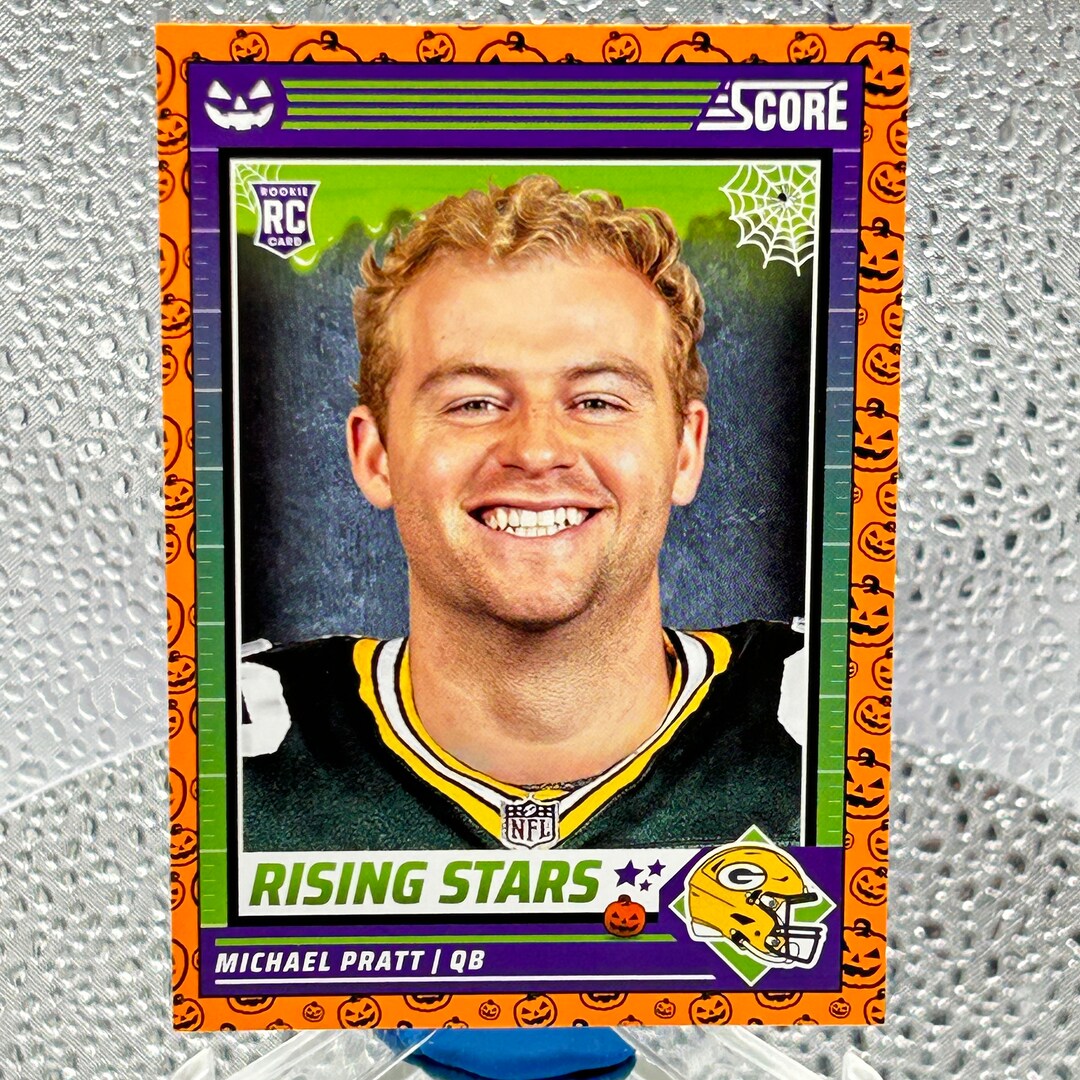 Michael Pratt ROOKIE Score 2024 ORANGE Pumpkin Green Bay Packers Tulane ...