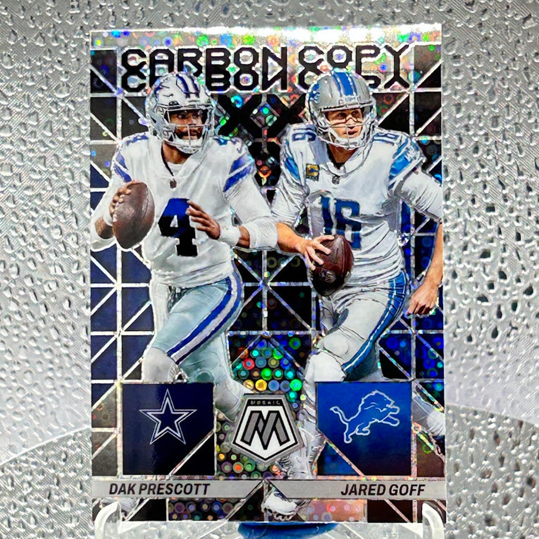 Dak Prescott/jared Goff No Huddle Mosaic SILVER Disco Prizm Carbon Copy ...