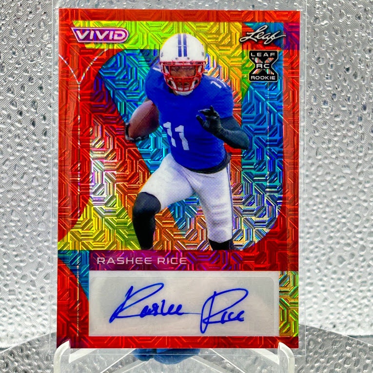 Rashee Rice AUTO 'd 3/8 Leaf Vivid 2023 Kansas City Chiefs, SMU ...