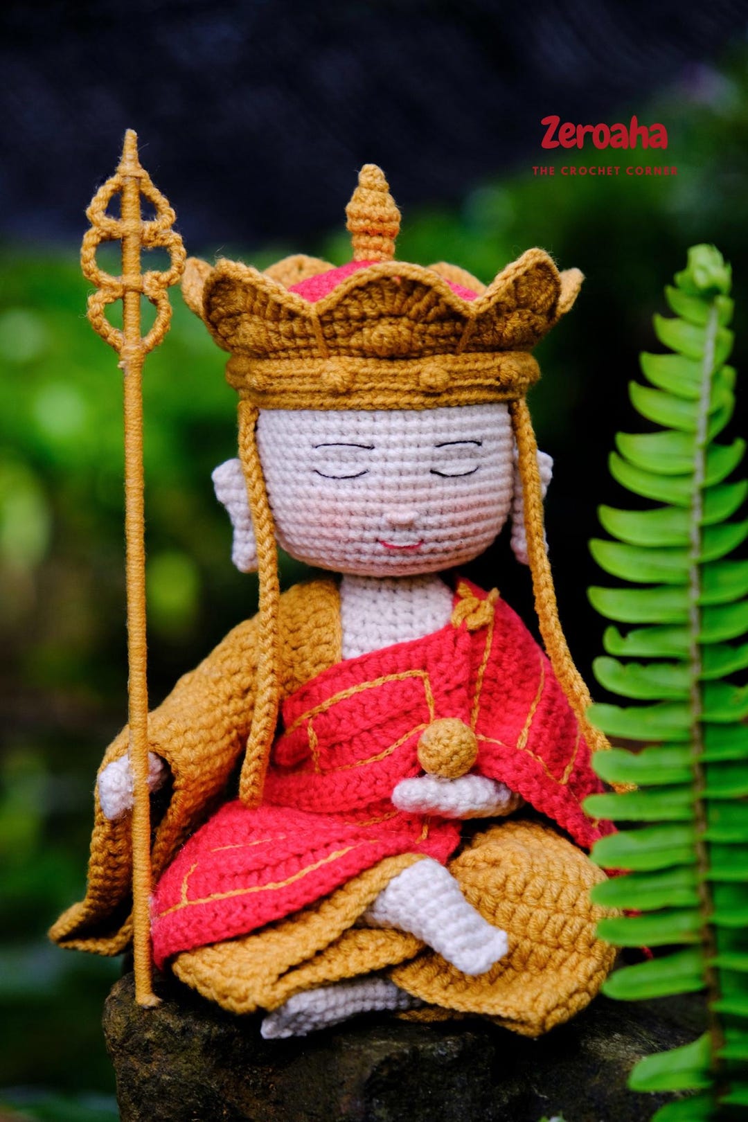 Bodhisattva Amigurumi Crochet Pattern: Ksitigarbha Buddha, Zen ...
