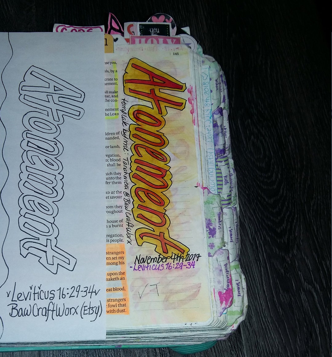 UPDATED Set of 16 Leviticus Printable Bible Journal Templates, Margins ...