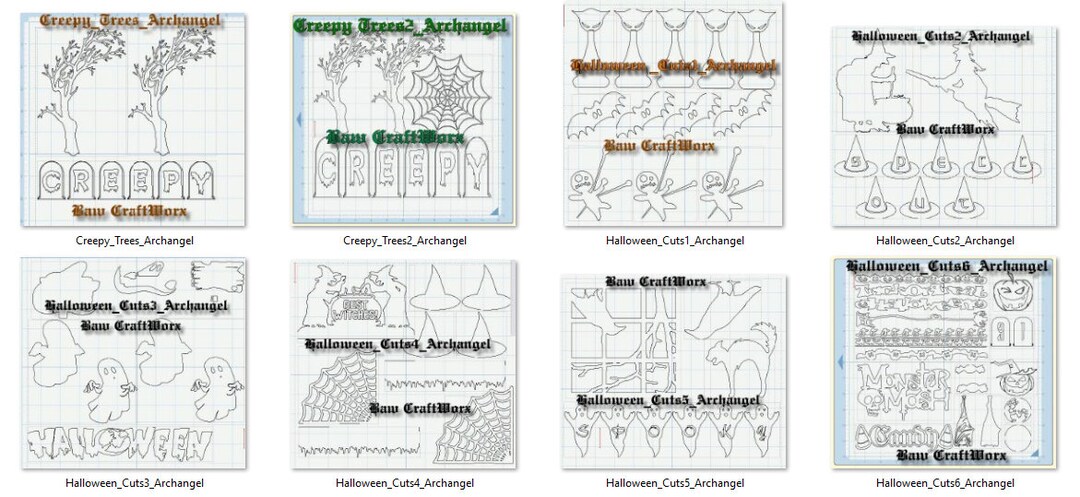 Halloween Sets Series Cut Files Svg Scut Cut Files for Die Cutting ...