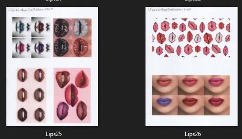 Hojas de collage de labios IMPRIMIBLES, conjunto de 26 páginas. - Etsy ...
