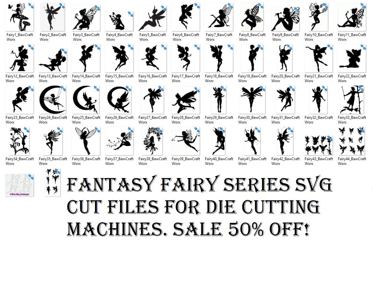 Fantasy Fairy Series Svg Cut Files for Die Cutting Machines Cricut ...