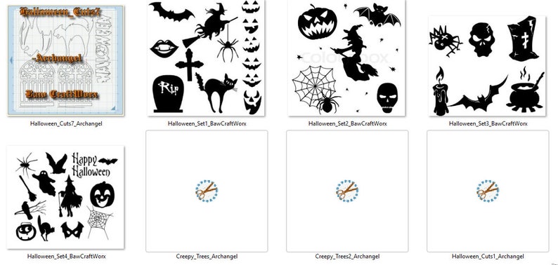 Halloween Sets Series Cut Files Svg Scut Cut Files for Die Cutting ...